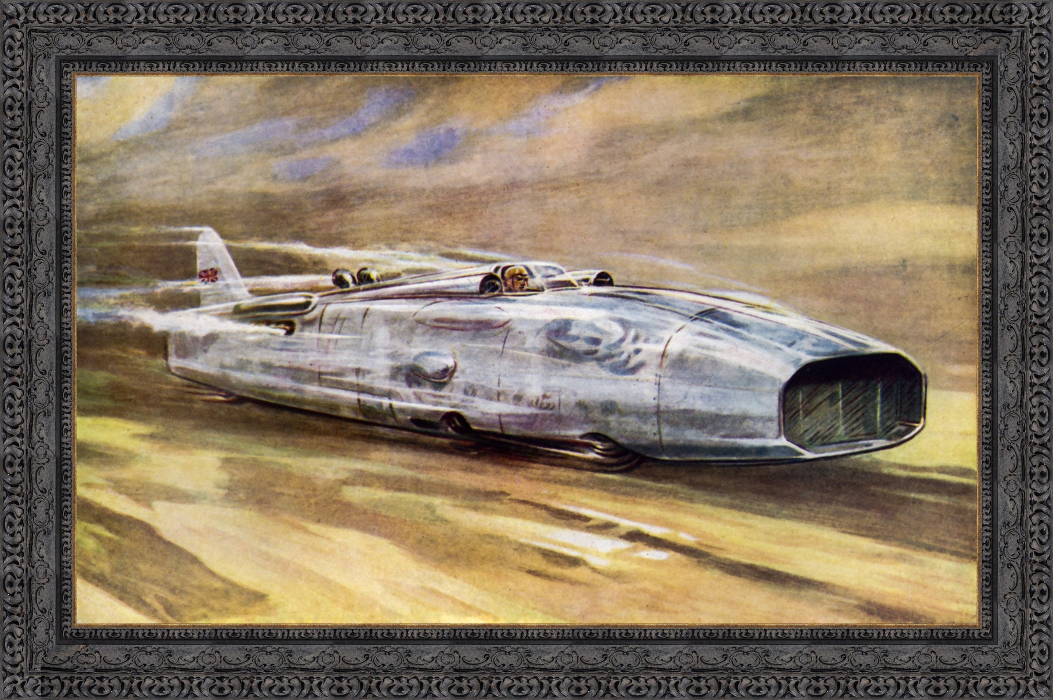 F. Gordon Crosby: Thunderbolt Record Breaker | Framed Art – Canvas Classics