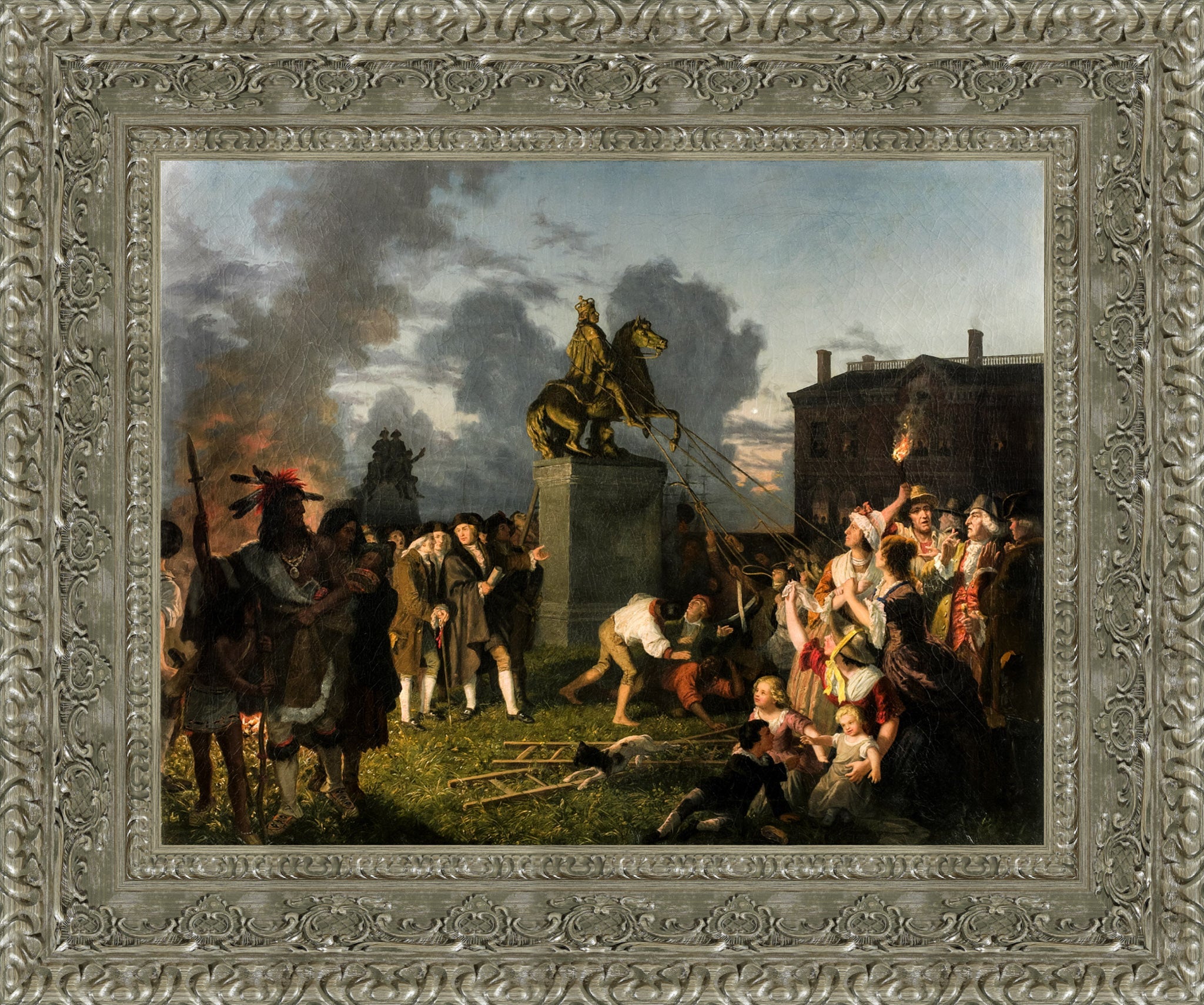 Johannes Adam Simon Oertel: Pulling Down the Statue of King George III ...